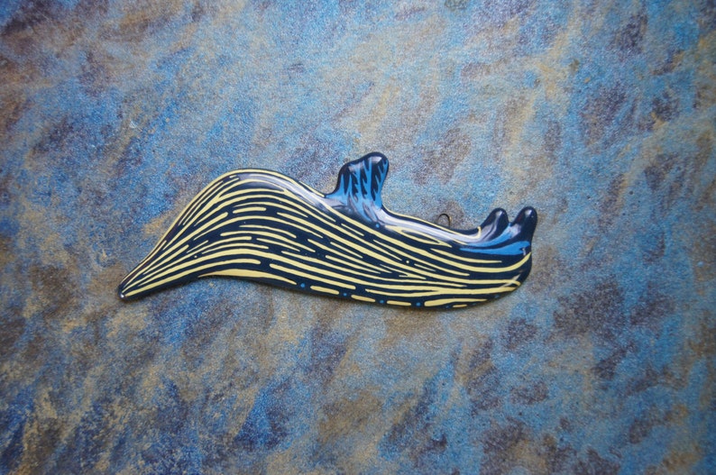 Fused Glass Roboastra Luteolineata Sea Slug - Etsy