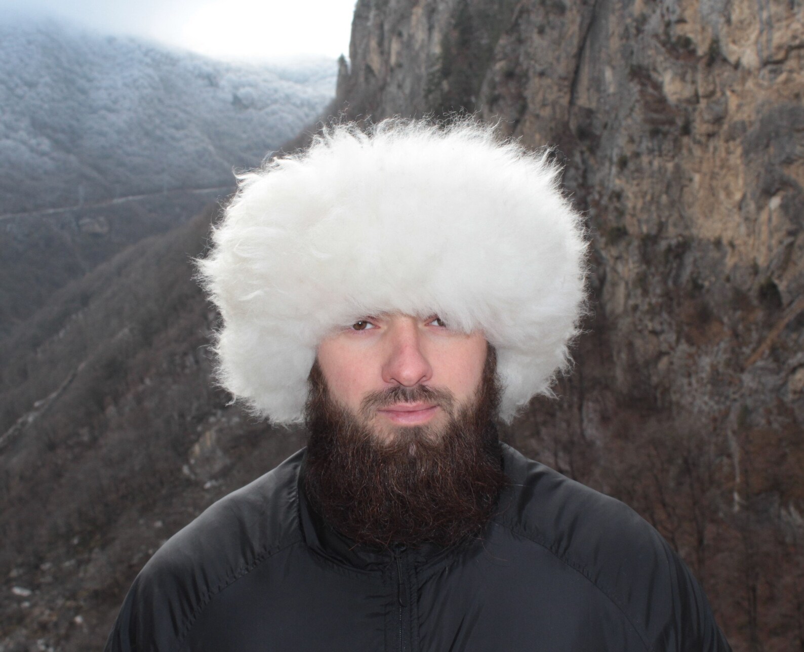 Mongolian Warm Hat Made From Natural Materials Sheepskin | Etsy