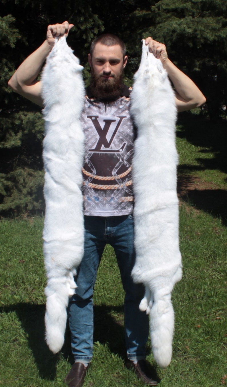 Natural Arctic fox fur / Big fox hide / foxskin / fox pelt / | Etsy