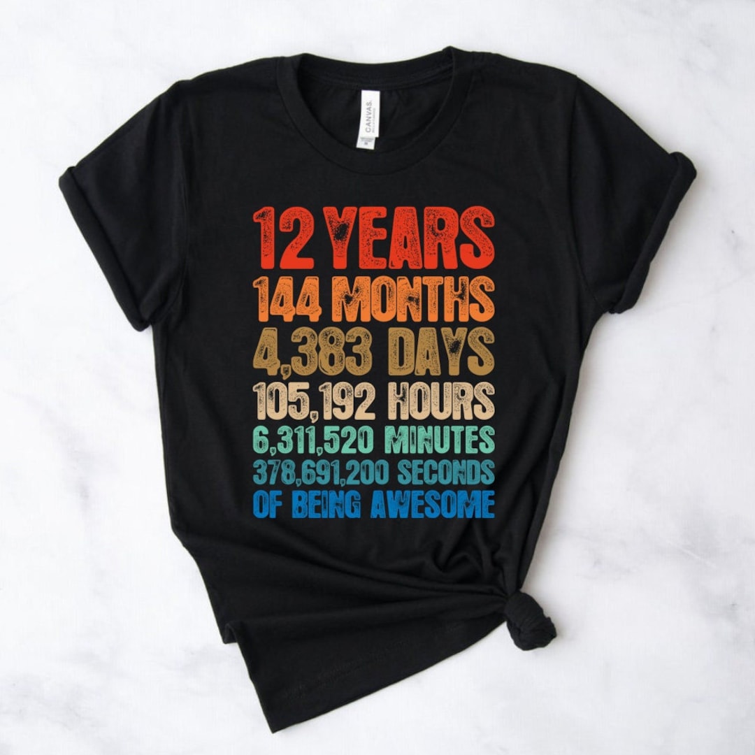 12th Birthday Shirts, Hoodie, Boy Girl, 12th Birthday Shirts, Twelve ...