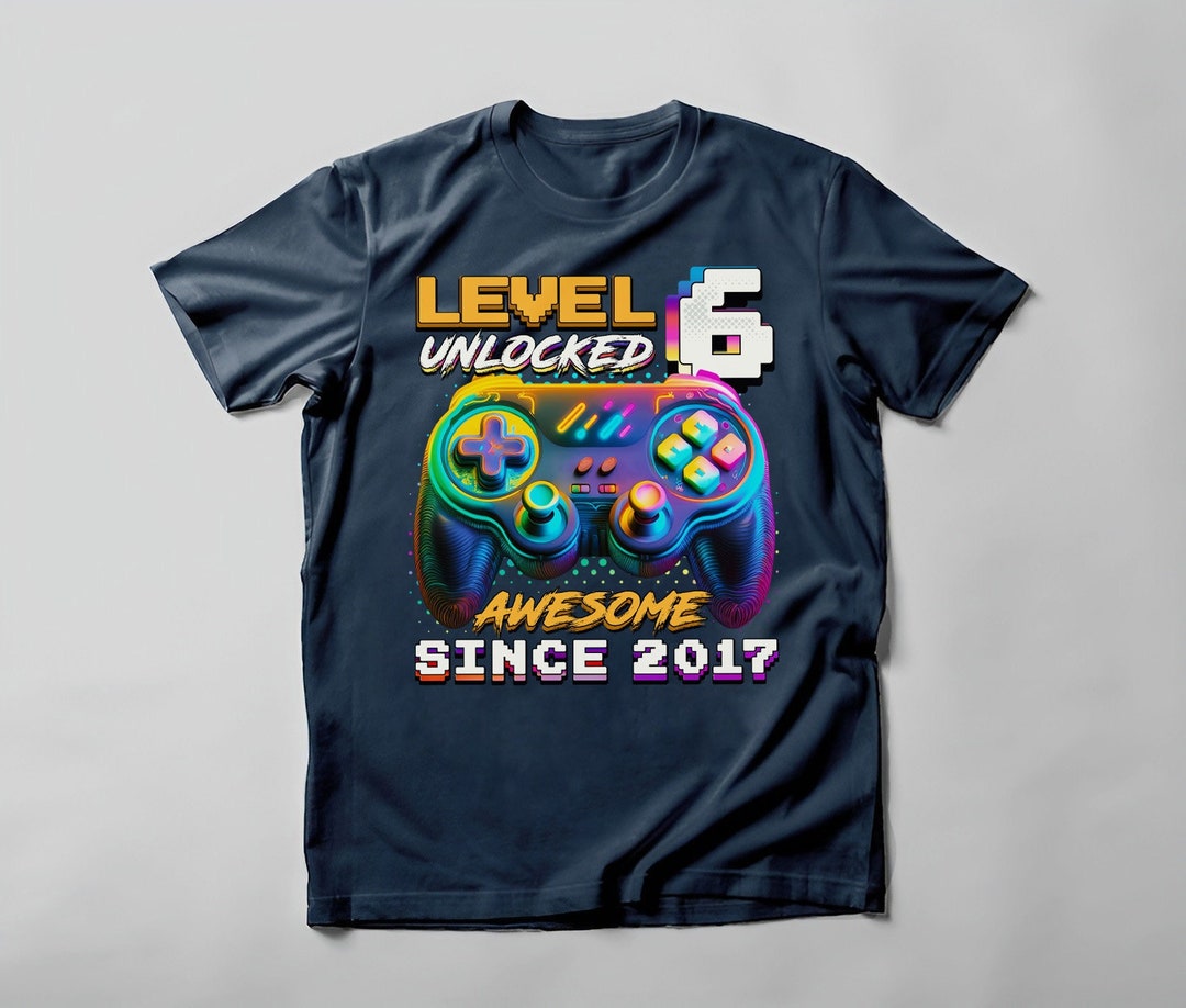 Level 6 Unlocked Birthday for Girl Boy Shirt Gamer Birthday - Etsy