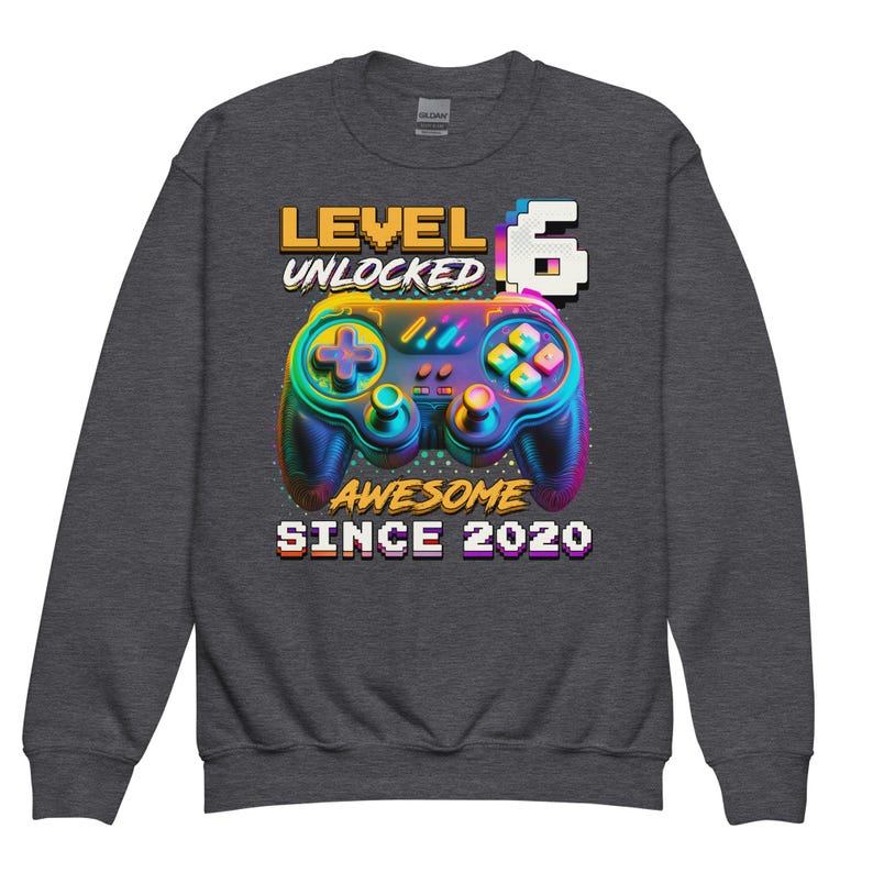 Level 6 Unlocked Birthday for Girl Boy Shirt, Gamer Birthday Shirt, 6th ...