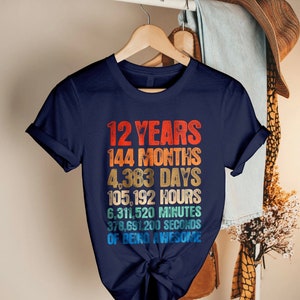 12th Birthday Shirts, Hoodie, Boy Girl, 12th Birthday Shirts, Twelve ...