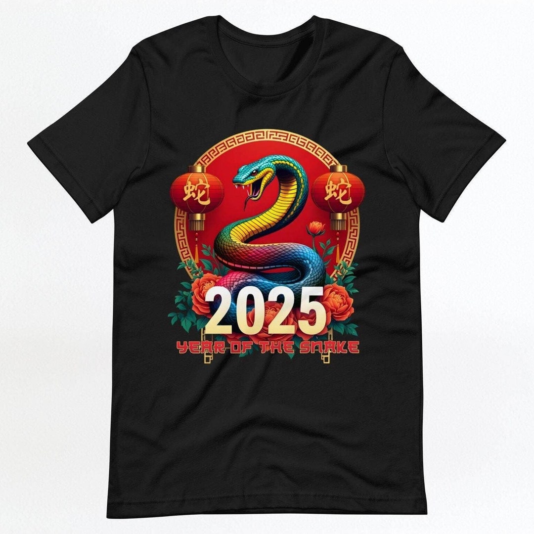 Snake Inspired 2025 Happy Chinese New Year Shirt, Lunar New Year Gift ...