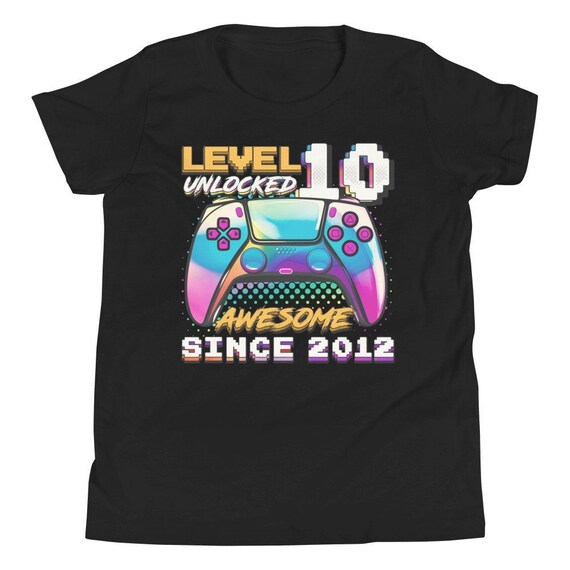 Level 10 Unlocked. 10th Birthday Shirt. 10th Birthday Gift. | Etsy