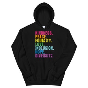 Kindness Peace Equality Love Inclusion Hope Diversity Shirt Equality T ...
