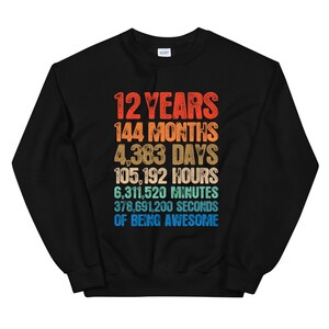 12th Birthday Shirts, Hoodie, Boy Girl, 12th Birthday Shirts, Twelve ...