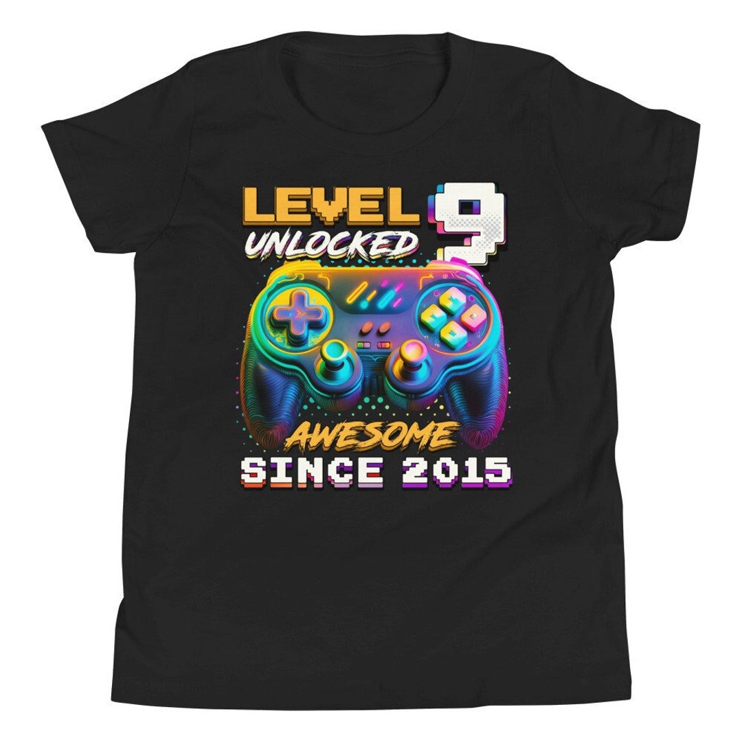9th Birthday Shirt, Gamer Boy Birthday Shirt, Kids Birthday Shirts ...