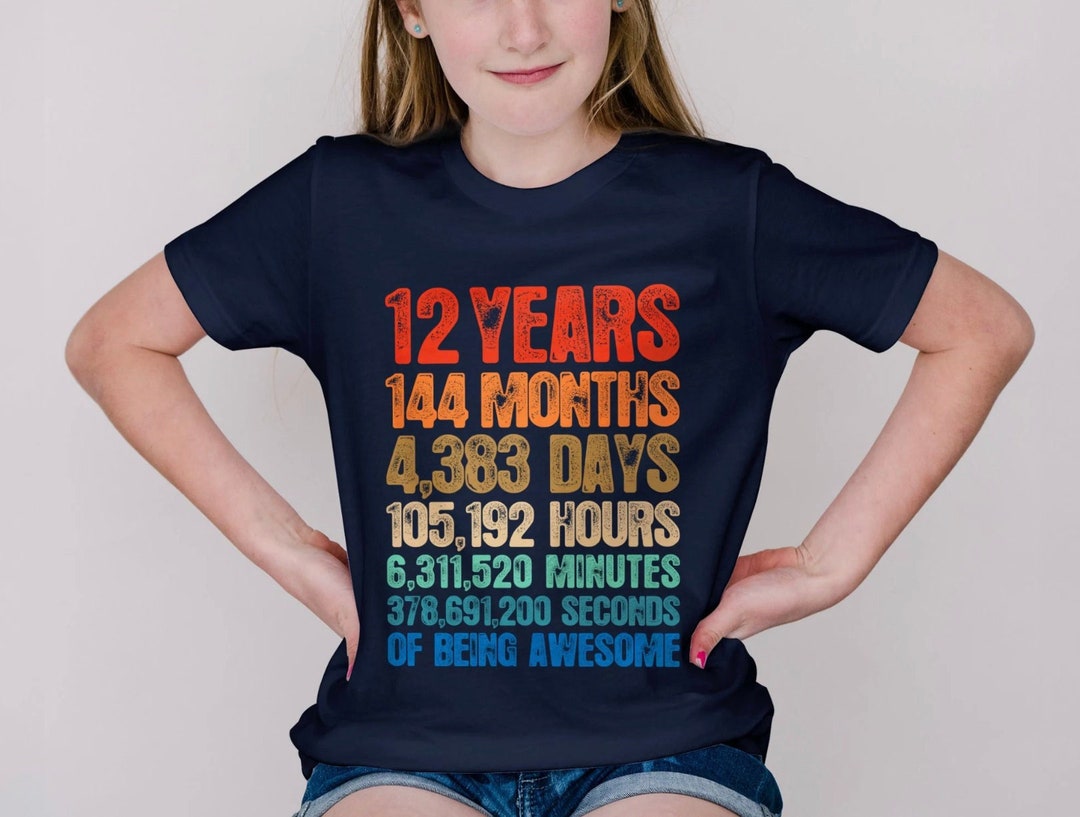 12th Birthday Shirts, Hoodie, Boy Girl, 12th Birthday Shirts, Twelve ...