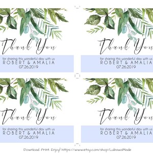 Thank You Cards Editable Template Printable DIY Boho Rustic - Etsy