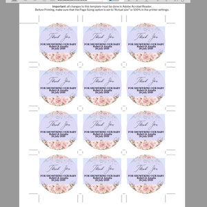 Pink Roses Floral Circle Favor Tag 2x2 Round Thank You Gift Tag ...