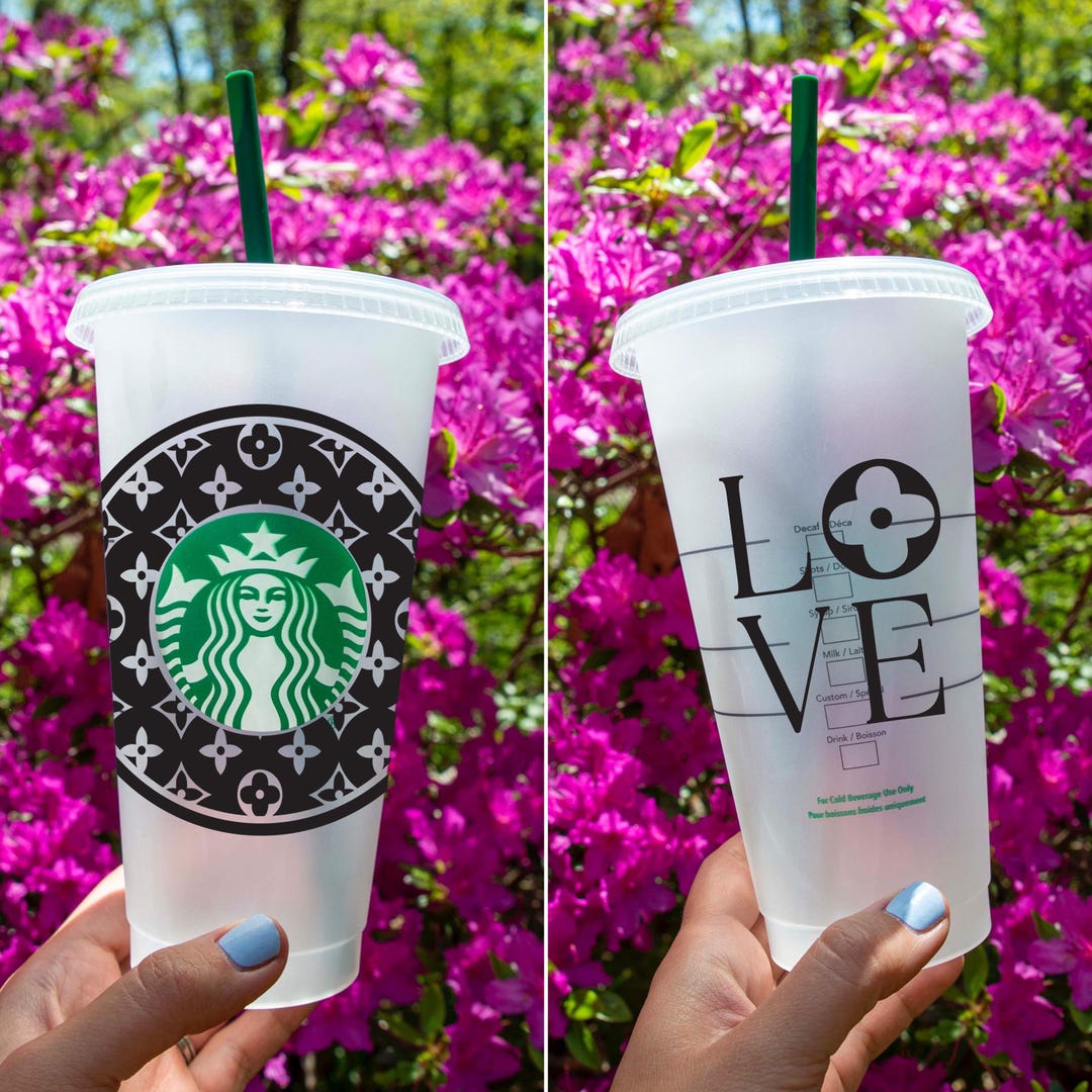 Louis Pattern Starbucks Cup Decal SVG Cut File Cricut DIY Instant ...