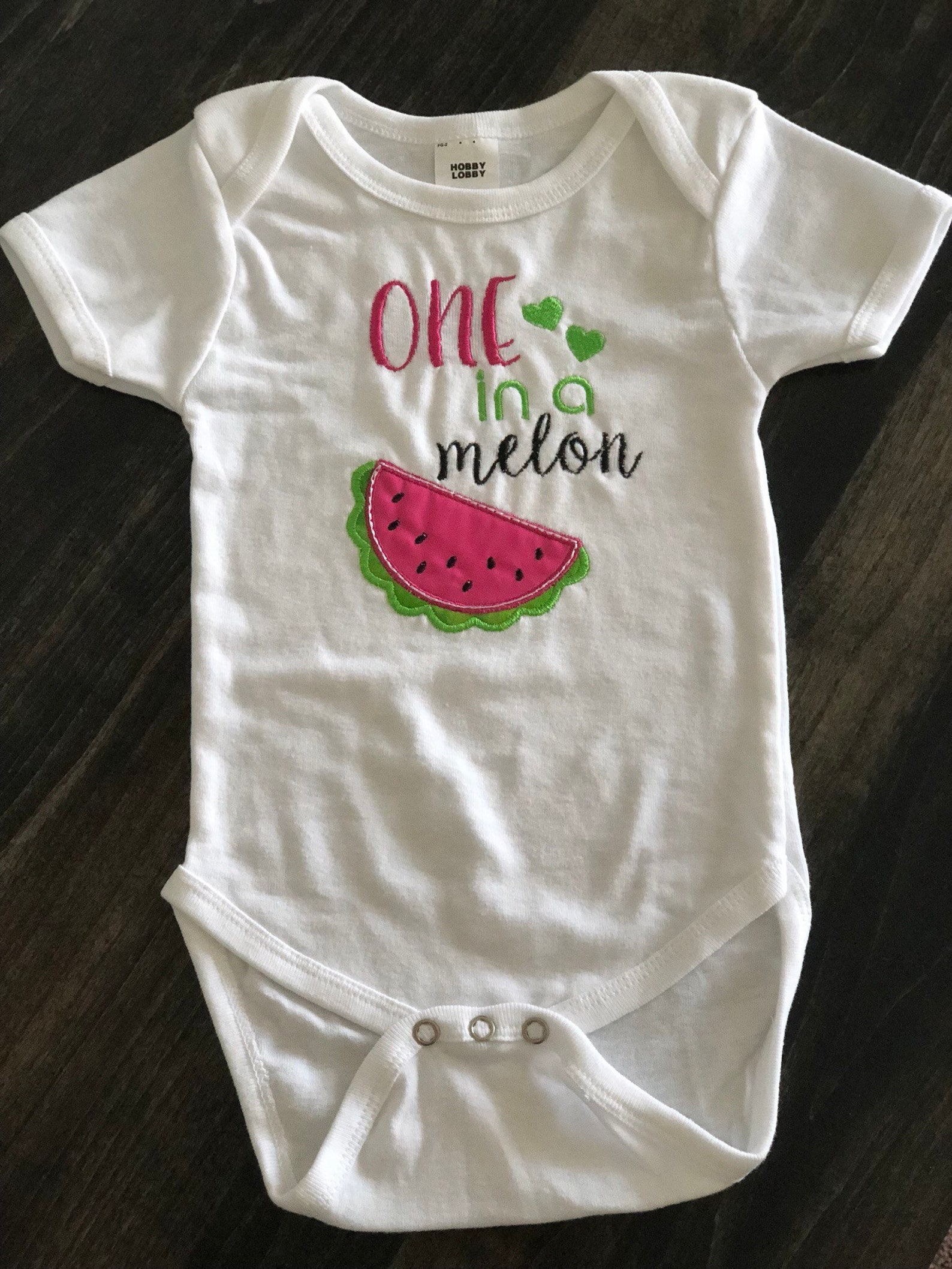 First Birthday Watermelon Birthday Body Suit One in a Melon | Etsy