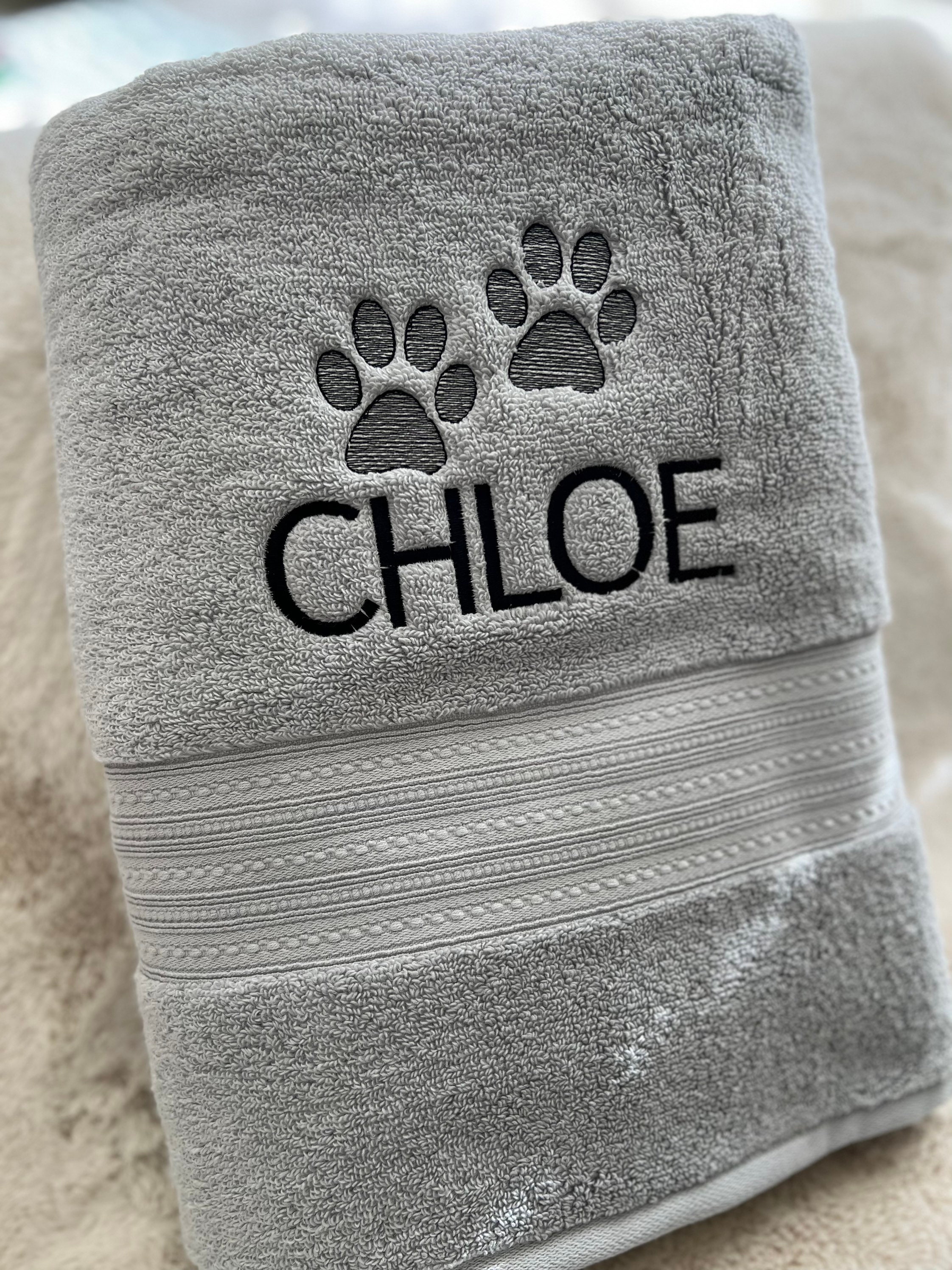 Personalized Embroidered Pet Towel, Dog Grooming Towel, New Puppy Gift ...