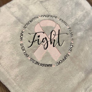 Embroidered Soft Cancer Blanket, Breast Cancer Blanket, Cancer Gift ...