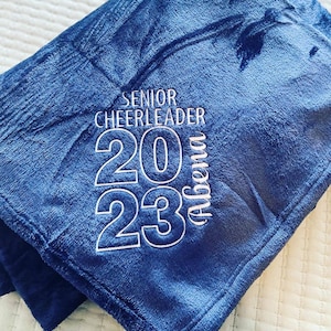 Personalized Cheerleader Blanket, Senior Cheerleader Blanket ...