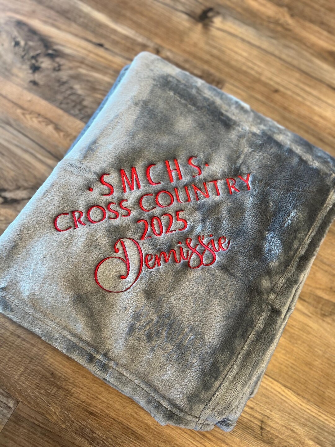 Personalized Cross Country Blanket, Senior Blanket, Embroidered Blanket ...