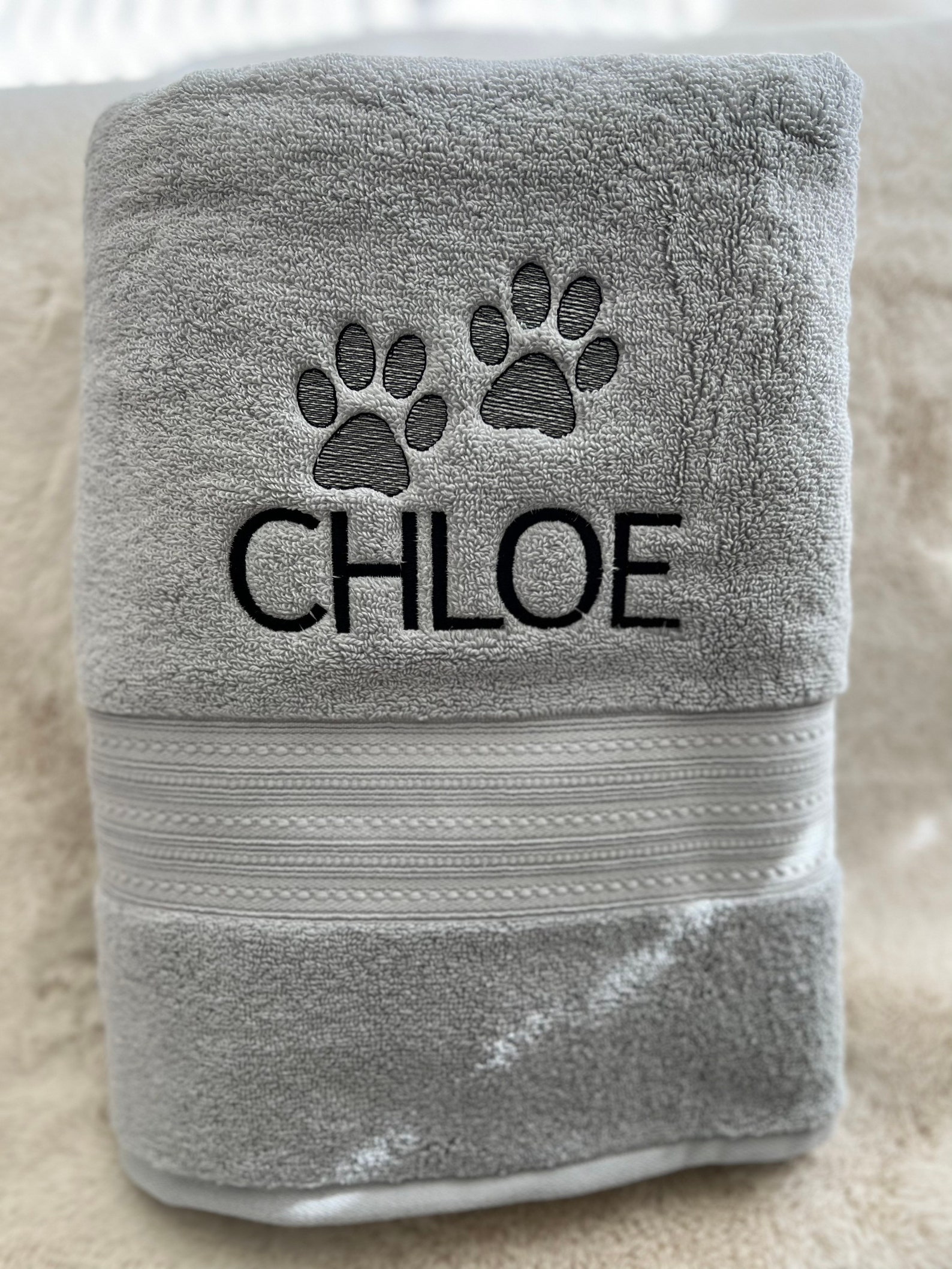 Personalized Embroidered Pet Towel, Dog Grooming Towel, New Puppy Gift ...