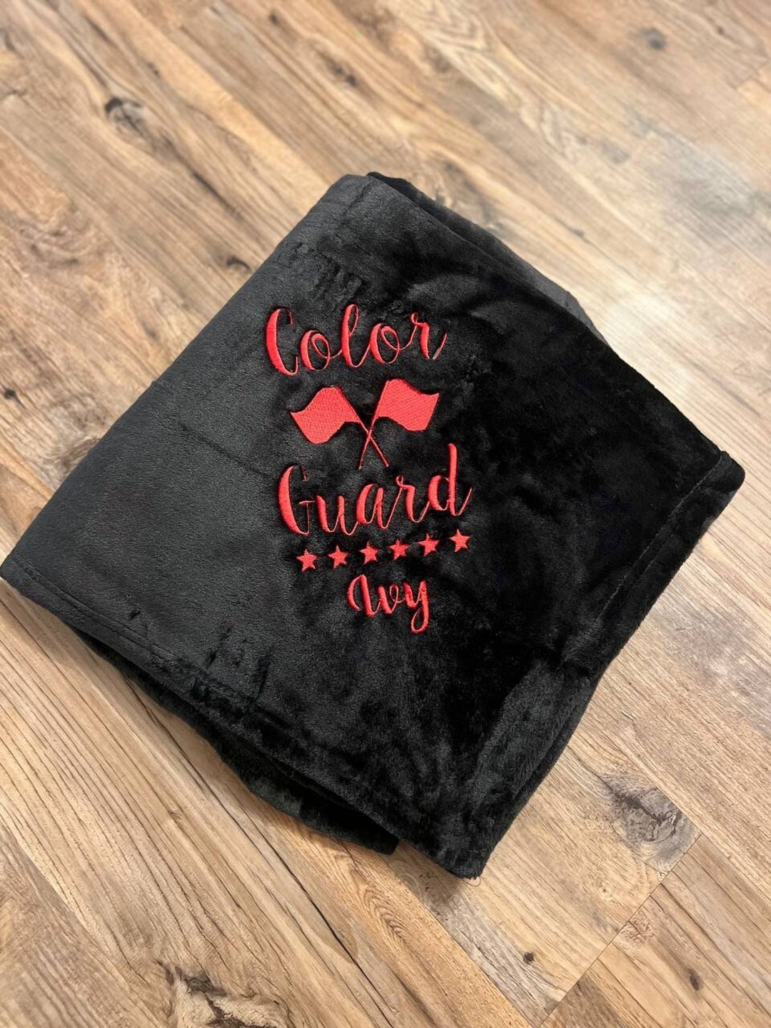 Personalized Colorguard Blanket, Senior Colorguard Blanket, Embroidered ...