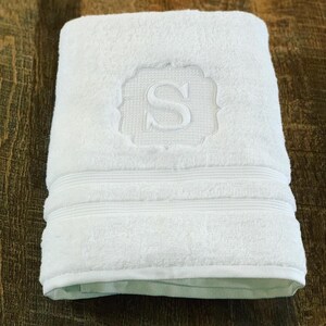 Personalized Embossed Embroidered Bath Towel, Full Size Bath Towel ...