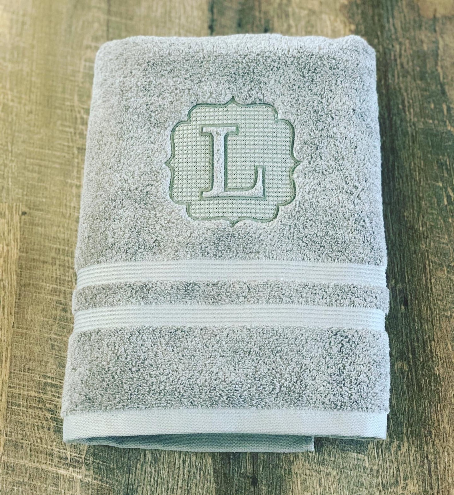 Personalized Embossed Embroidered Bath Towel, Full Size Bath Towel ...