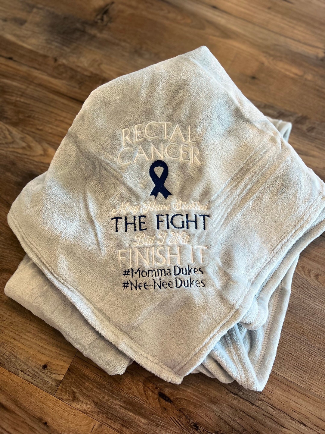 Embroidered Soft Cancer Blanket, Rectal Cancer Blanket, Cancer Gift ...