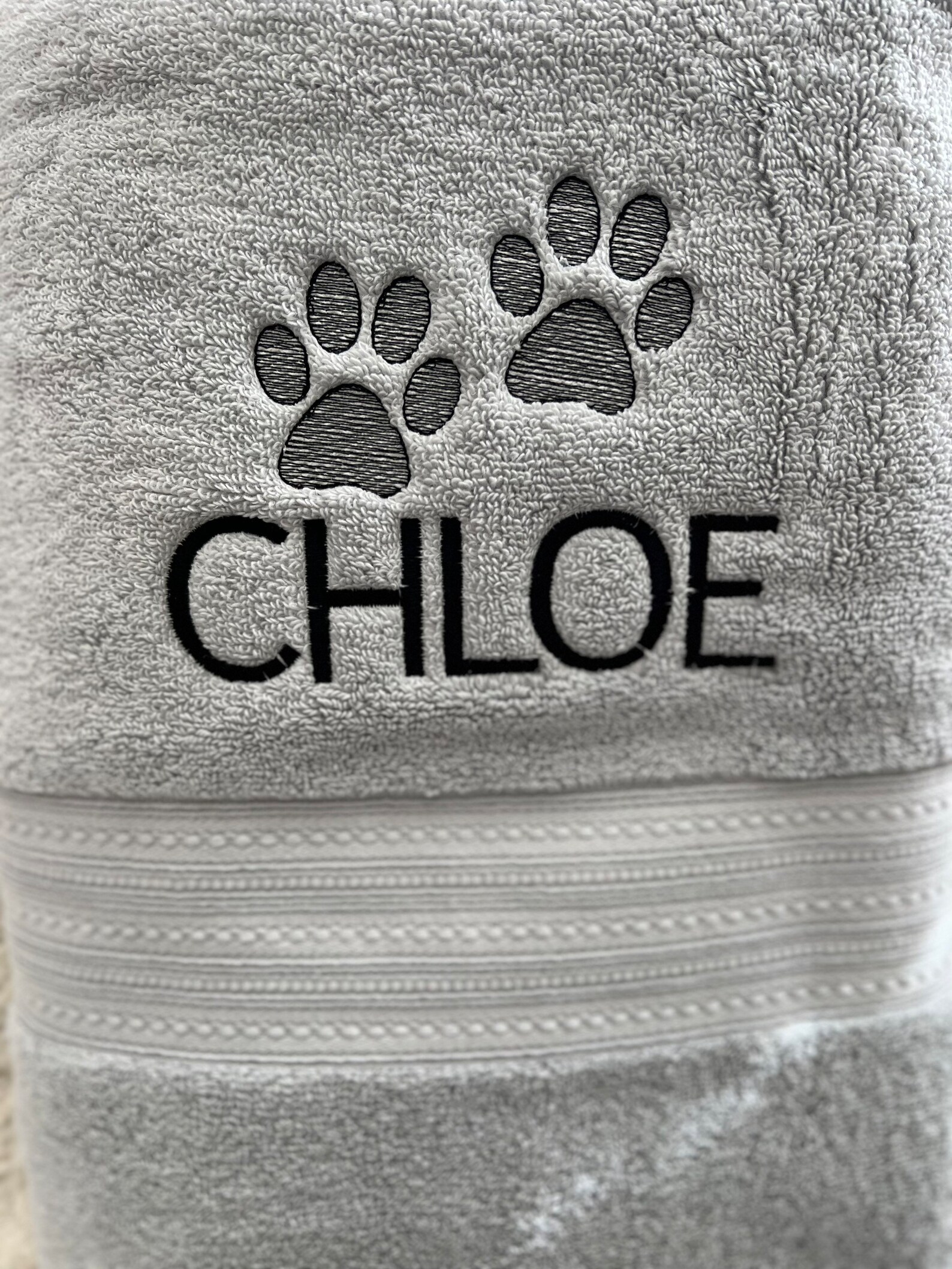 Personalized Embroidered Pet Towel, Dog Grooming Towel, New Puppy Gift ...