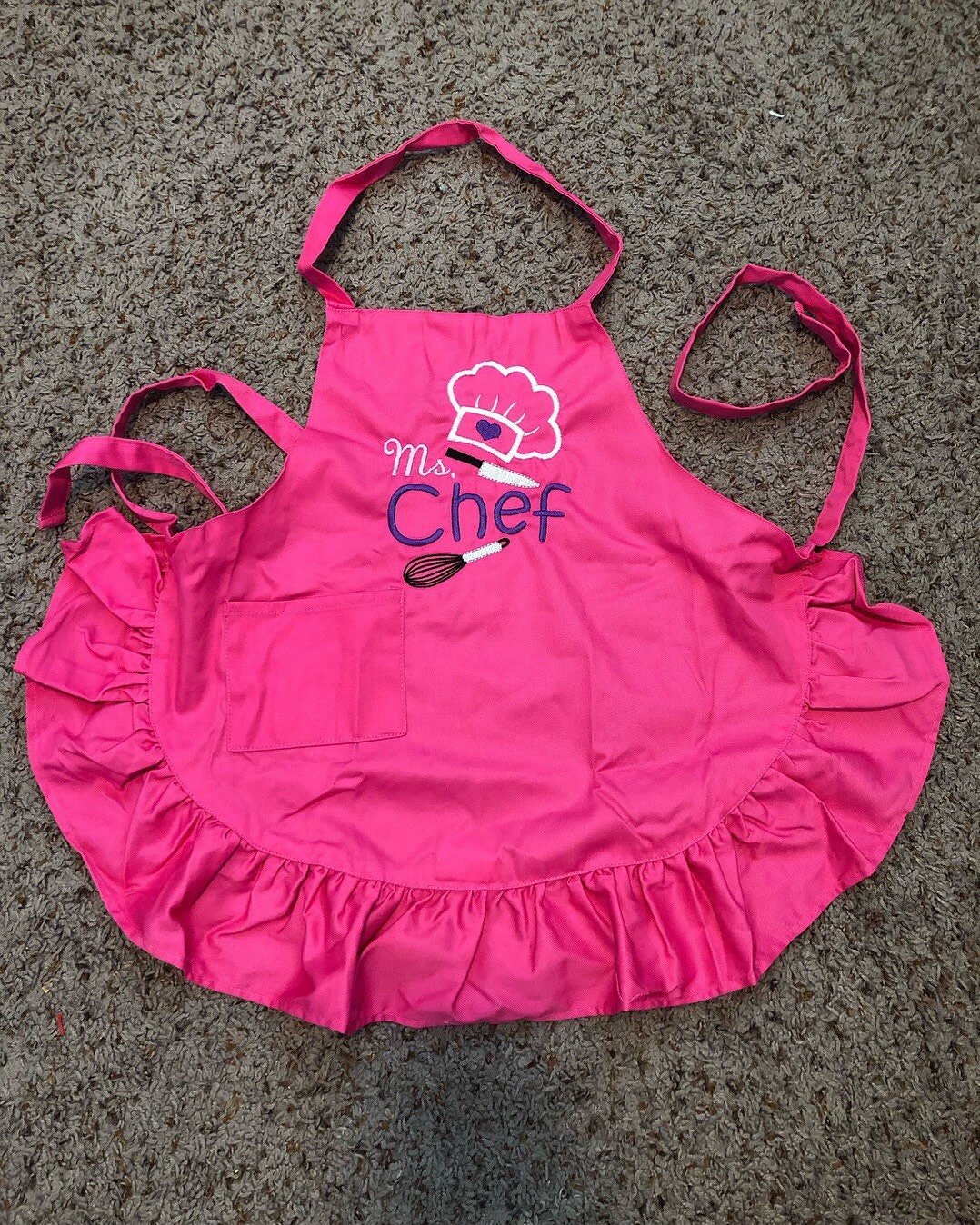 Child Size Apron Ms. Chef Little Girls Ruffle Apron Kitchen | Etsy