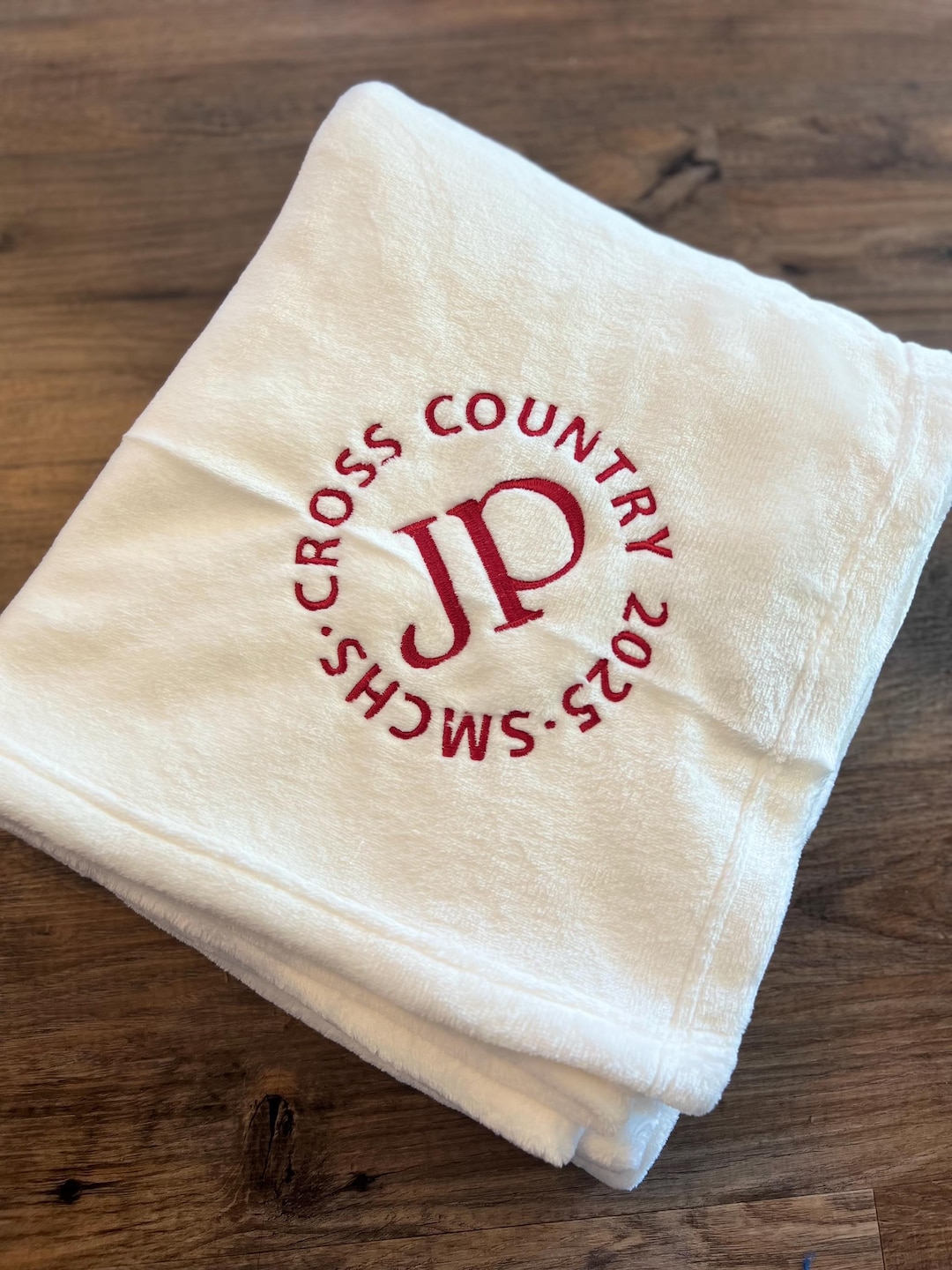 Personalized Cross Country Blanket, Senior Blanket, Embroidered Blanket ...