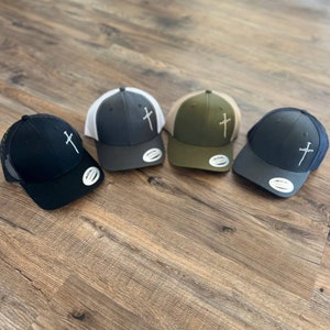 Men's Trucker Hat, Three Nails Hat, Cross Hat, Christian Clothing ...