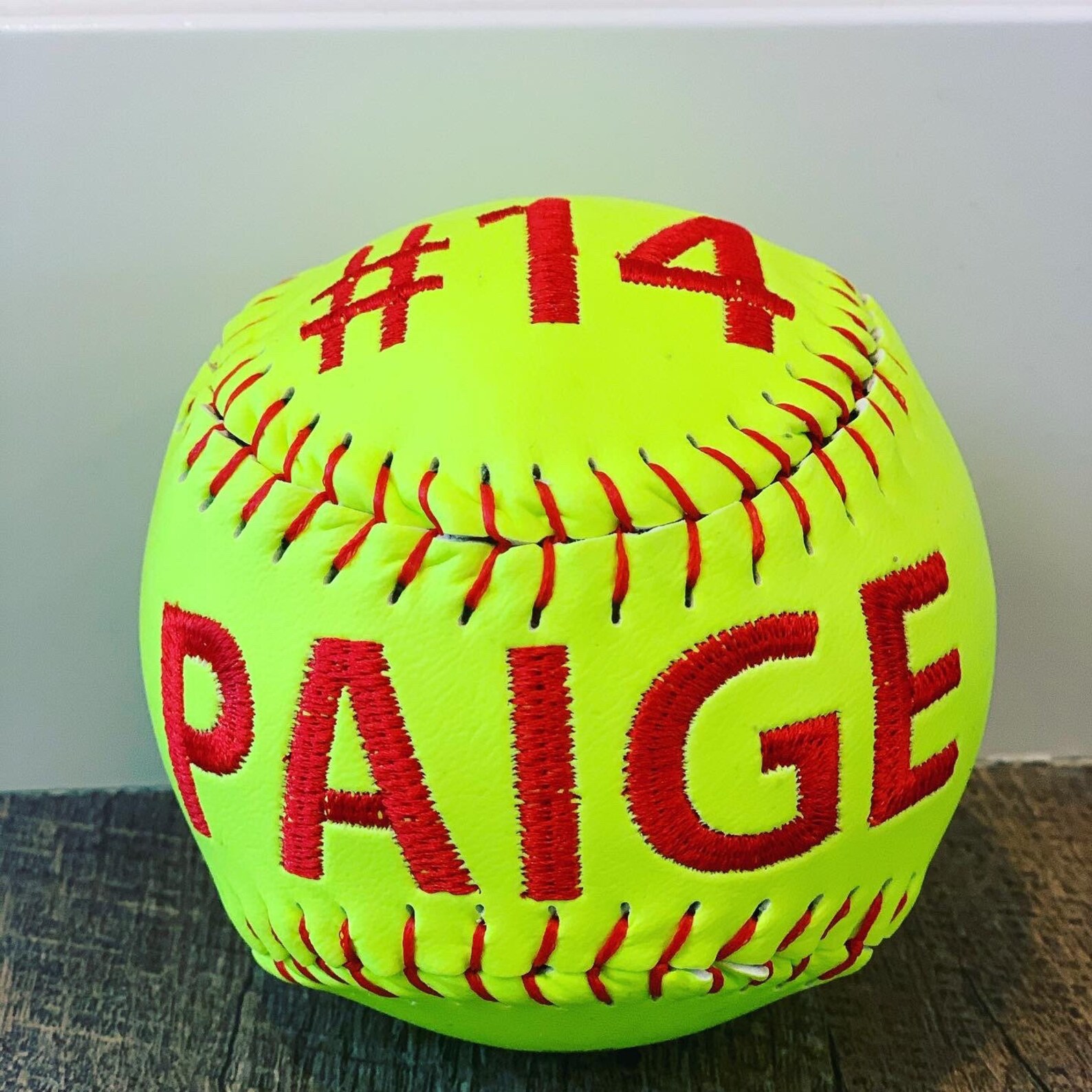 Personalized Embroidered Softball Personalized Softball Gift - Etsy