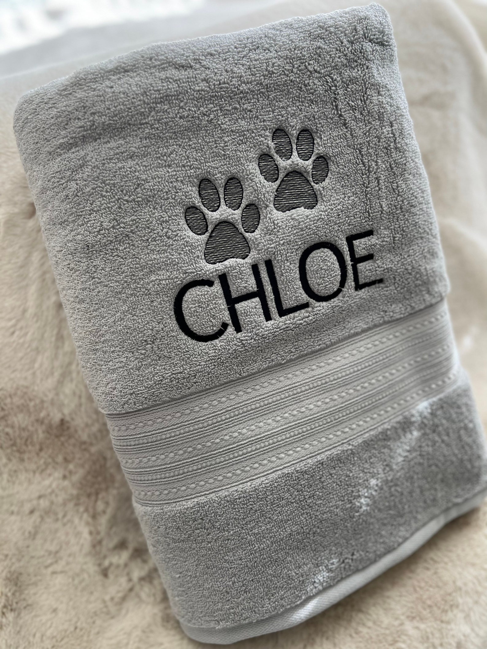 Personalized Embroidered Pet Towel, Dog Grooming Towel, New Puppy Gift ...