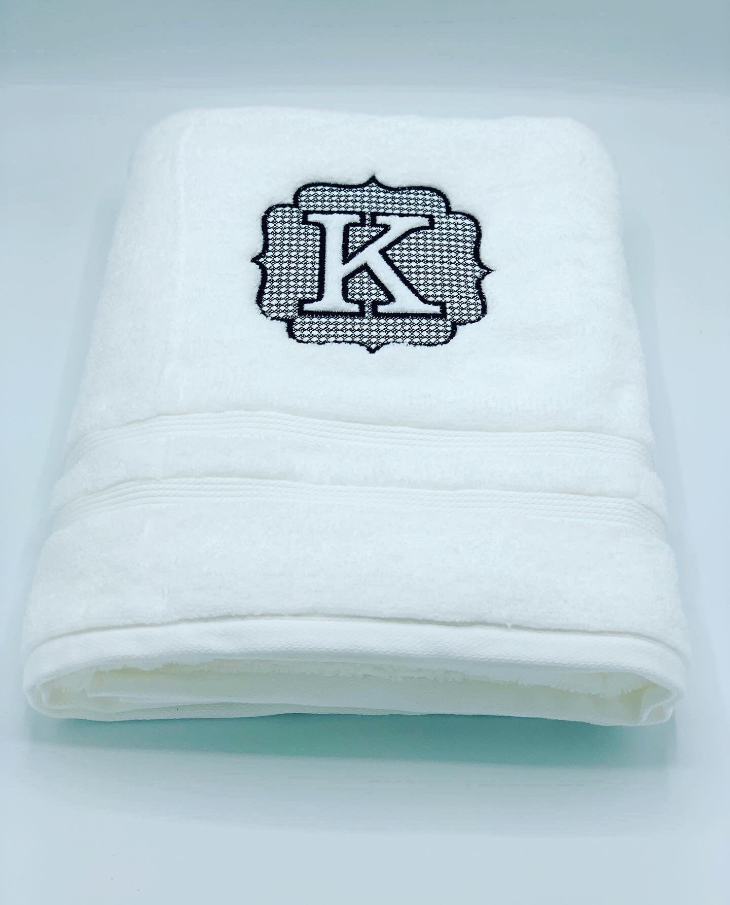 Personalized Embossed Embroidered Bath Towel, Full Size Bath Towel ...