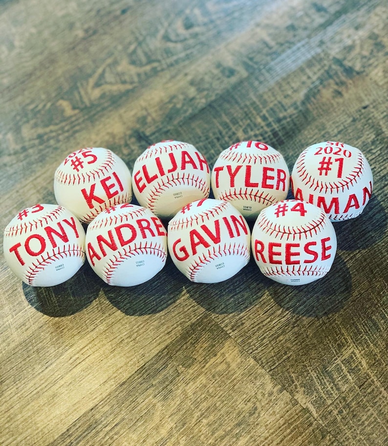 Personalized Embroidered Baseball Baseball Gift Custom - Etsy