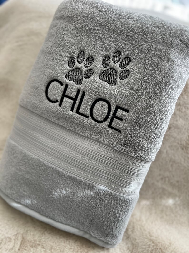 Personalized Embroidered Pet Towel, Dog Grooming Towel, New Puppy Gift ...