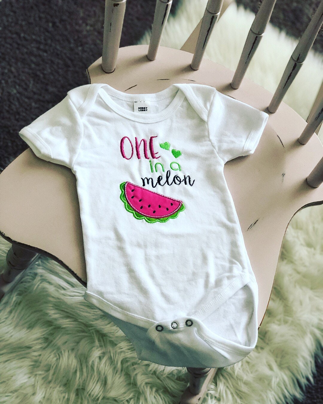 First Birthday Watermelon Birthday Body Suit One in a Melon - Etsy