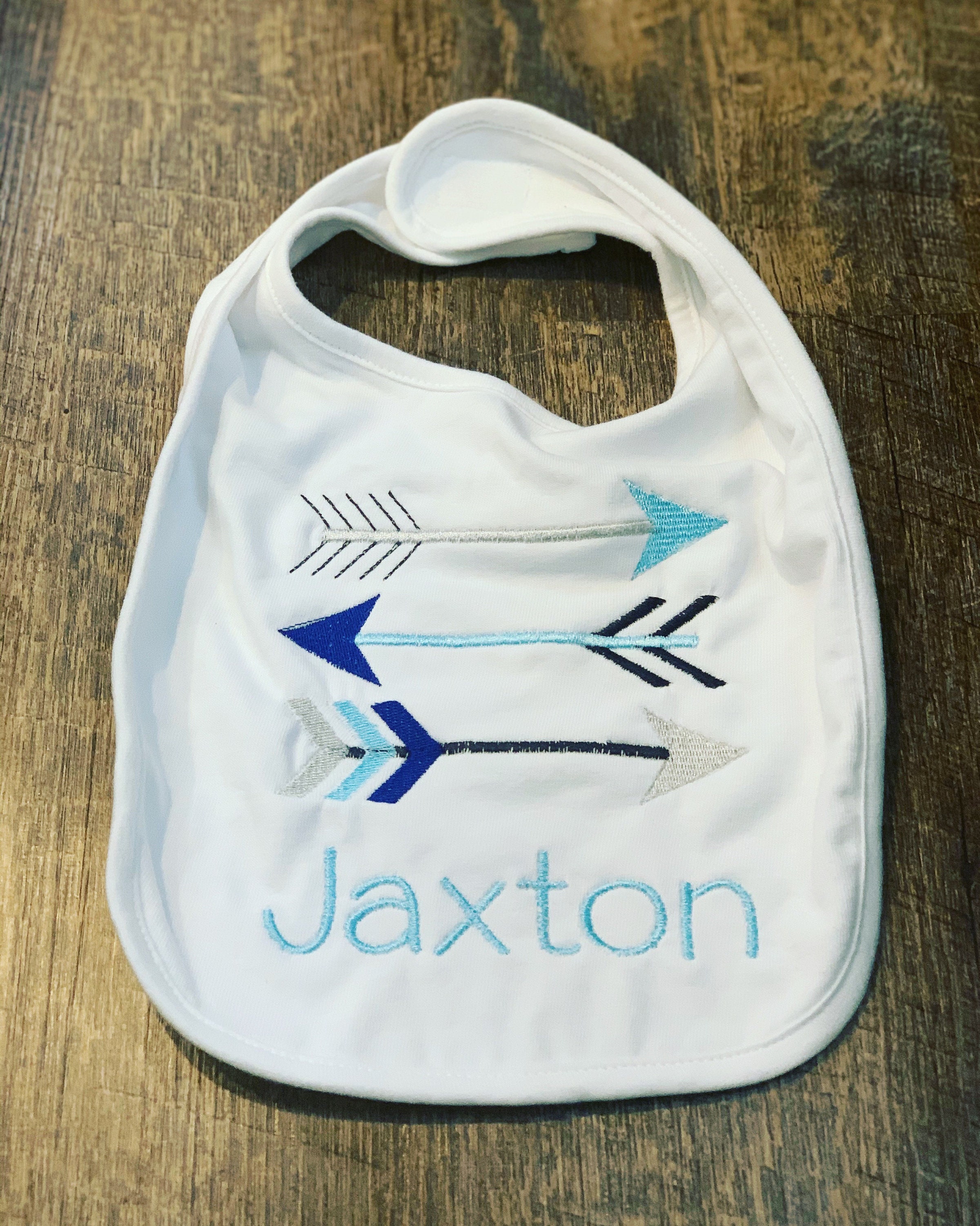 Personalized Embroidered Baby Boy Arrow Bib Personalized Baby - Etsy