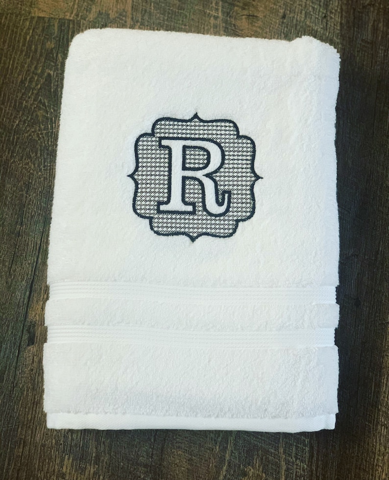 Personalized Embossed Embroidered Bath Towel, Full Size Bath Towel ...