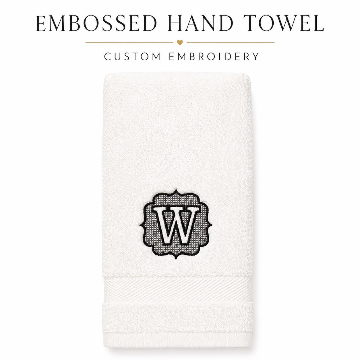 Personalized Embossed Bathroom Towel, Embossed Handtowel, Custom ...