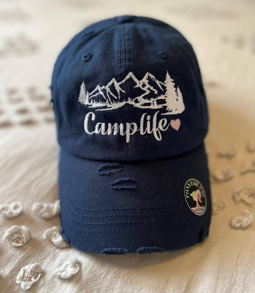 Camplife Embroidered Hat, Camp Life Women's Hat, Camping Hat, Ponytail ...