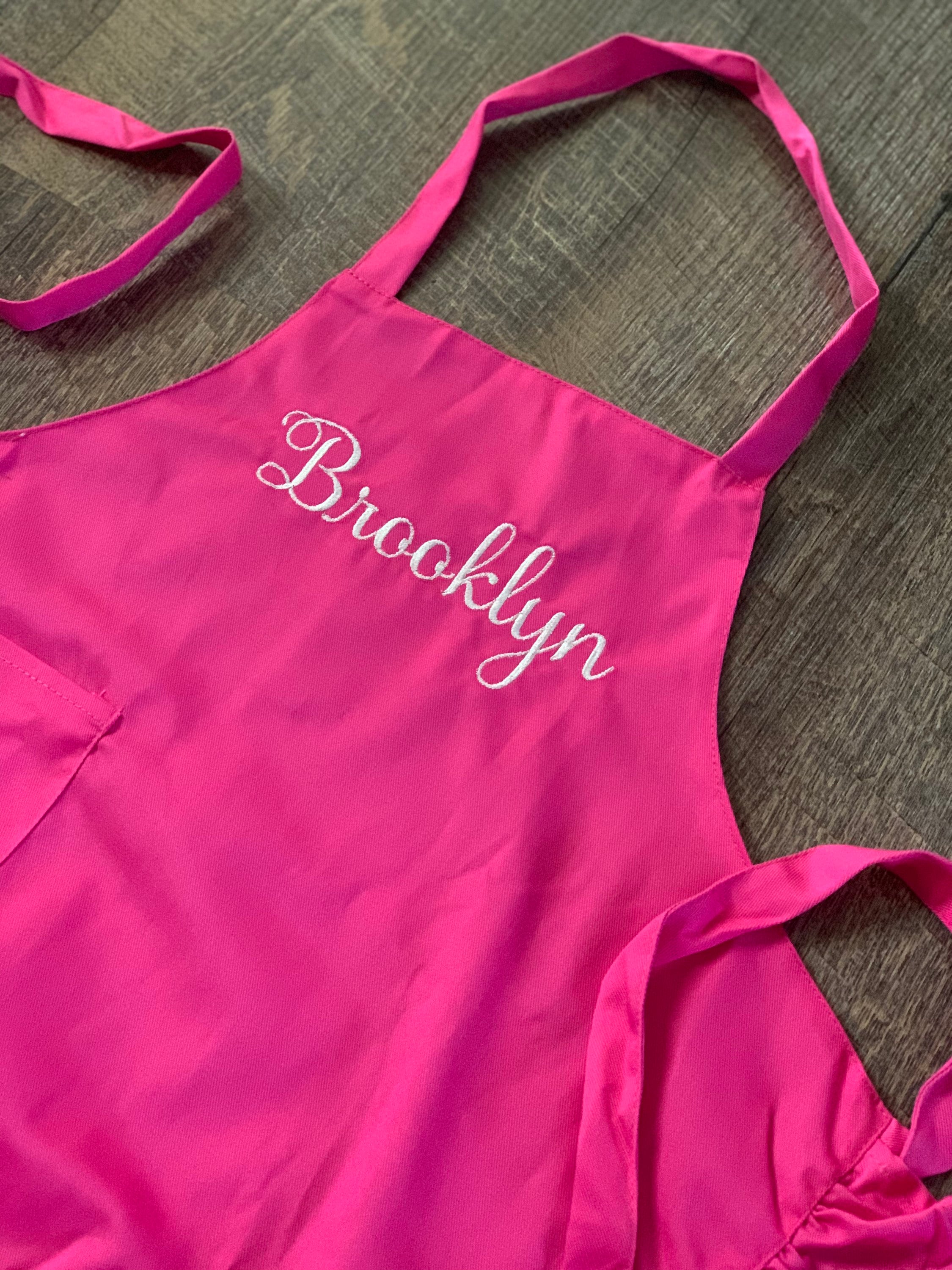 Personalized embroidered kids apron kids ruffle apron kids | Etsy