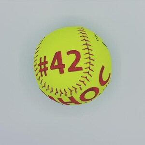 Personalized Embroidered Softball, Personalized Softball Gift ...