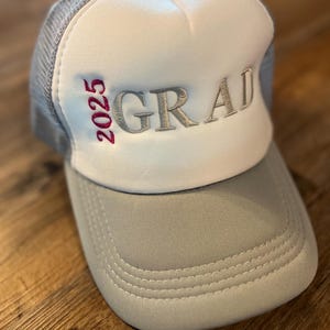 Grad Hat, Graduation Hat, Foam Trucker Hat, Embroidered Grad Hat, Foam ...