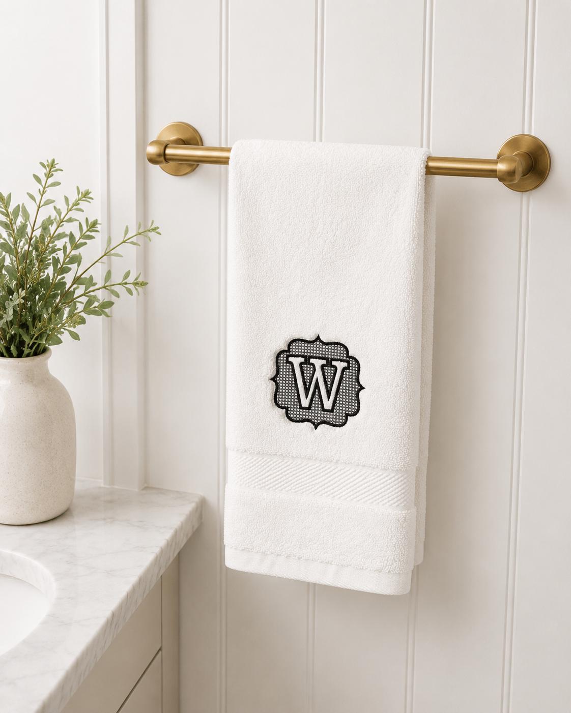 Personalized Embossed Bathroom Towel, Embossed Handtowel, Custom ...