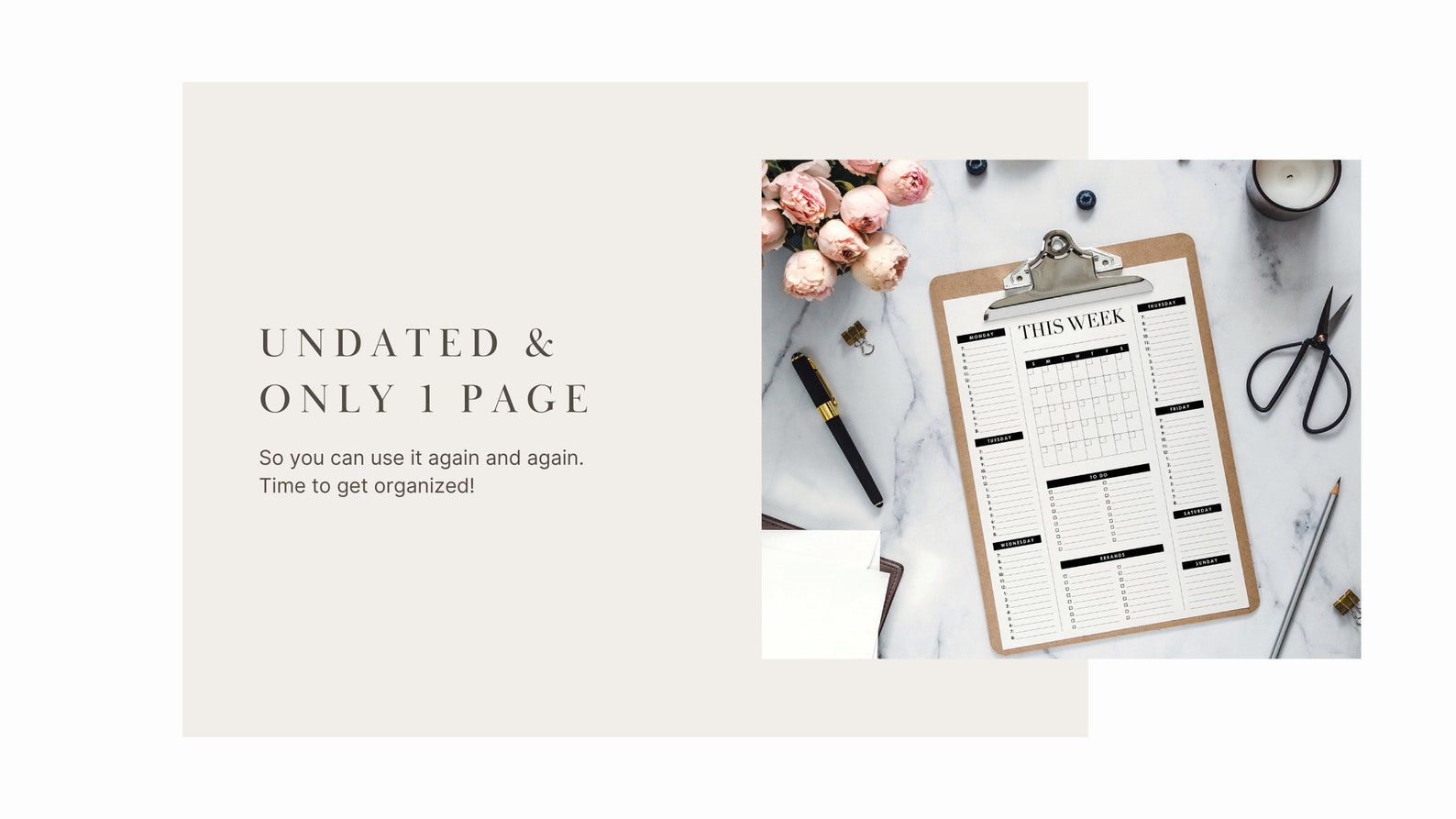 Weekly Planner Printable | Month at a Glance | to Do + Errands List ...
