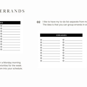 Weekly Planner Printable | Month at a Glance | to Do + Errands List ...