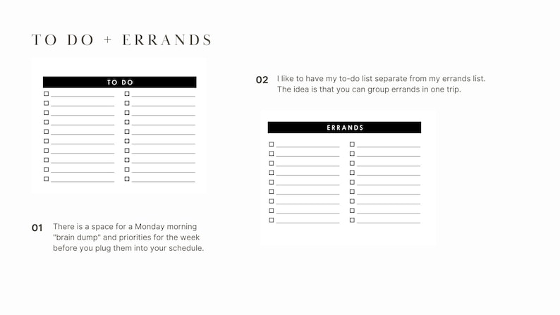 Weekly Planner Printable | Month at a Glance | to Do + Errands List ...