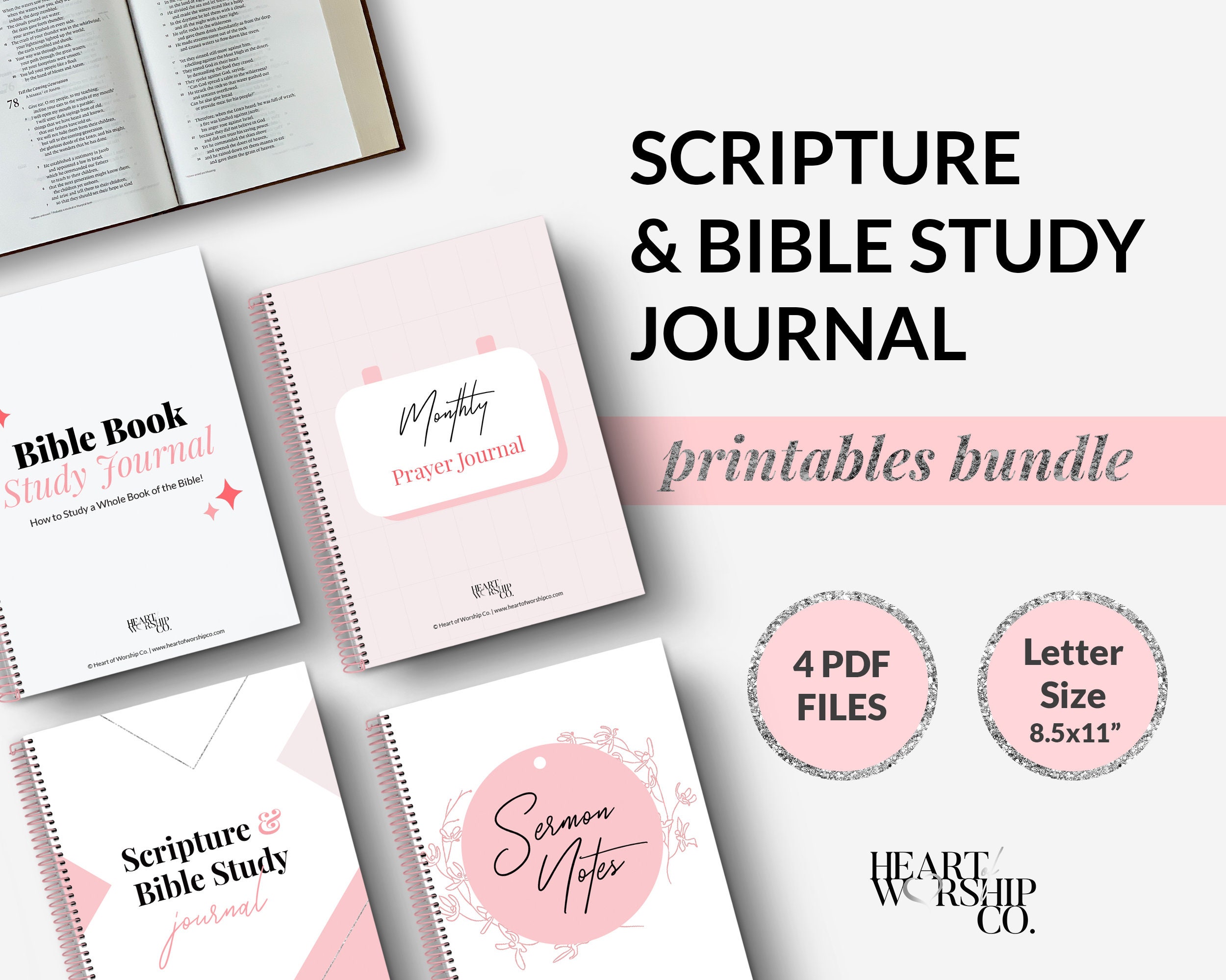 Bundle Bible Study & Prayer Journal Printable Bible Study - Etsy