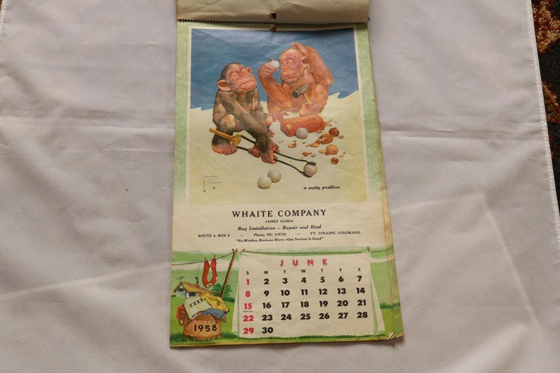 Original 1950's Lawson Wood Calendar, 12 Pages of Different Prints - Etsy