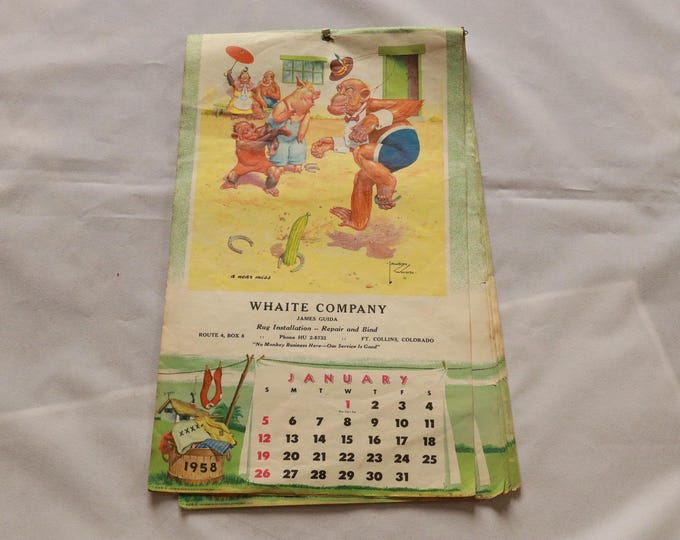 1953 TUMS Advertisement Calendar - Etsy